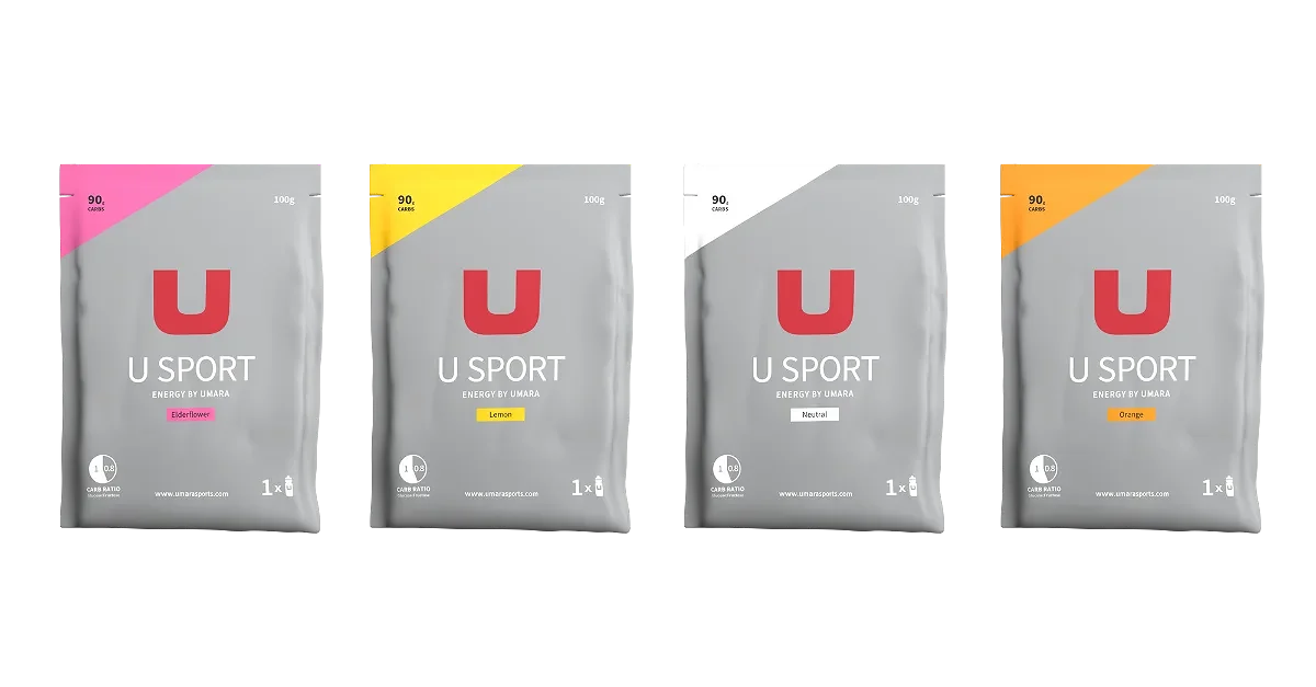 Sportdryckspaketet, Paket med 4 portionspåsar U Sport för att testa ...